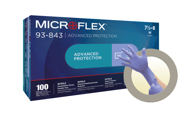 Microflex®, 93-843 Glove, Powder-Free, Nitrile - STARLAB