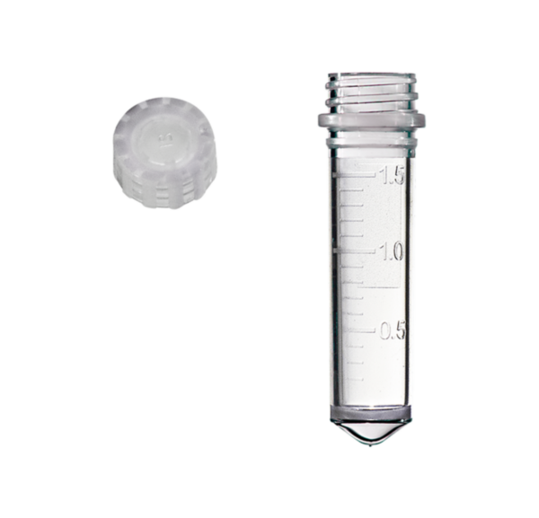 Screw Cap Microtubes with Natural/White EasyGrip Caps (Sterile) - STARLAB